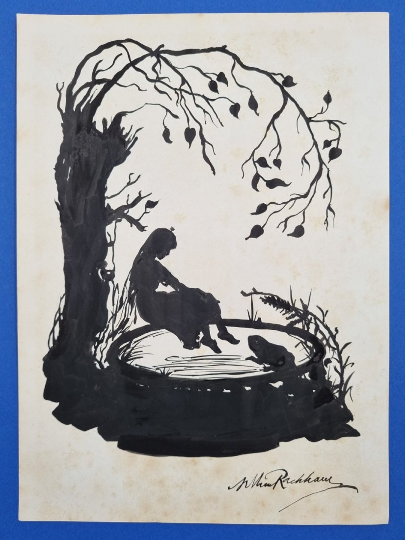 Arthur Rackham original silhouette of Cinderella (#0024) on Dec 29 ...
