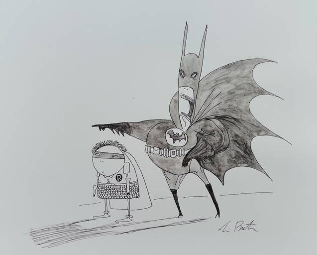 Tim Burton Batman and Robin drawing (#0074) on Dec 29, 2022 | Perscript ...