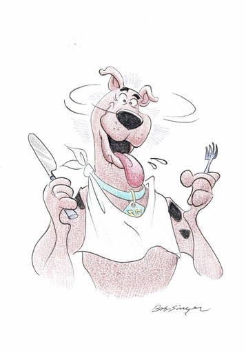 Scooby Doo Drawing By Bob Singer No Reserve