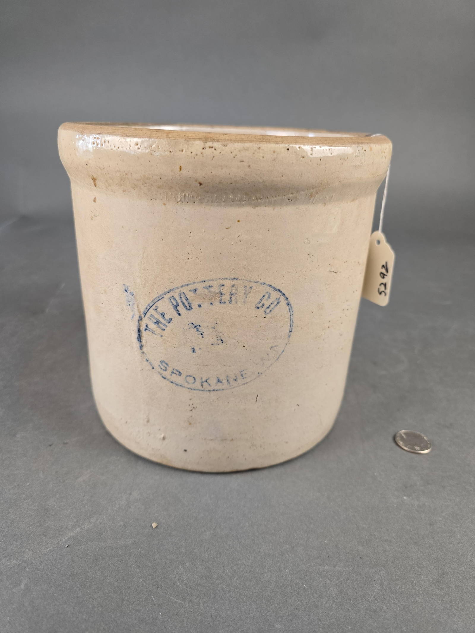 1 Gallon Crock From The Pottery Co Spokane, Wa Auction