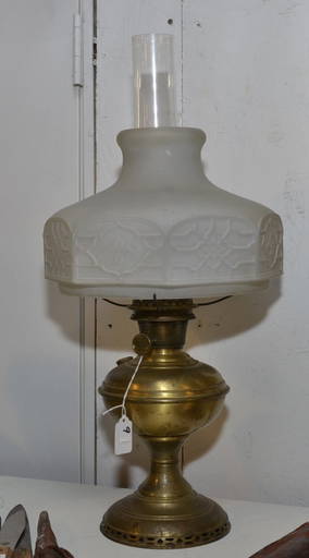Aladdin Model 6 Brass Oil Lamp, Patent 1915 16