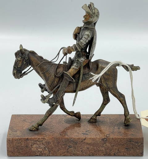 Austrian Cold Painted Knight on Horse Bronze (#0092) on Mar 19, 2023 ...