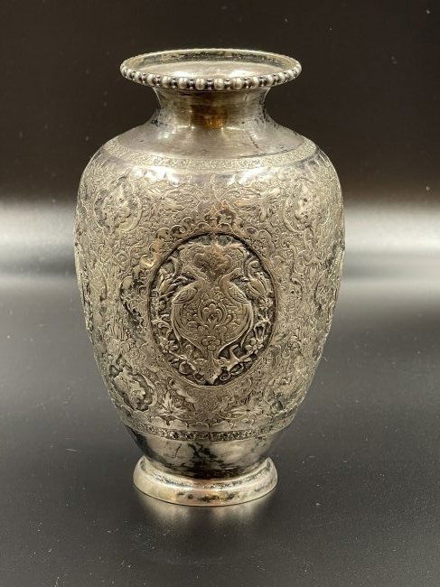 Antique Persian Silver Vase