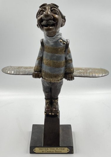 Charles Bragg Meyer The Flyer Bronze Sculpture