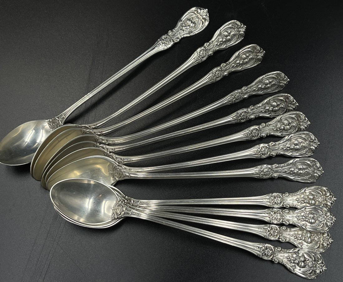 Set Of 12 Francis I Reed And Barton Sterling Silver Iced Tea Spoons Auction