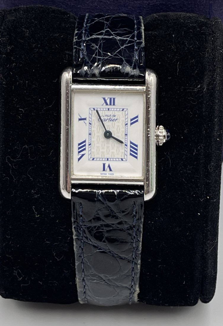 Vintage Cartier Sterling Silver Tank Watch Auction