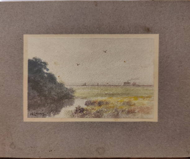 C. R. Loomis Signed W/c New England Landscape