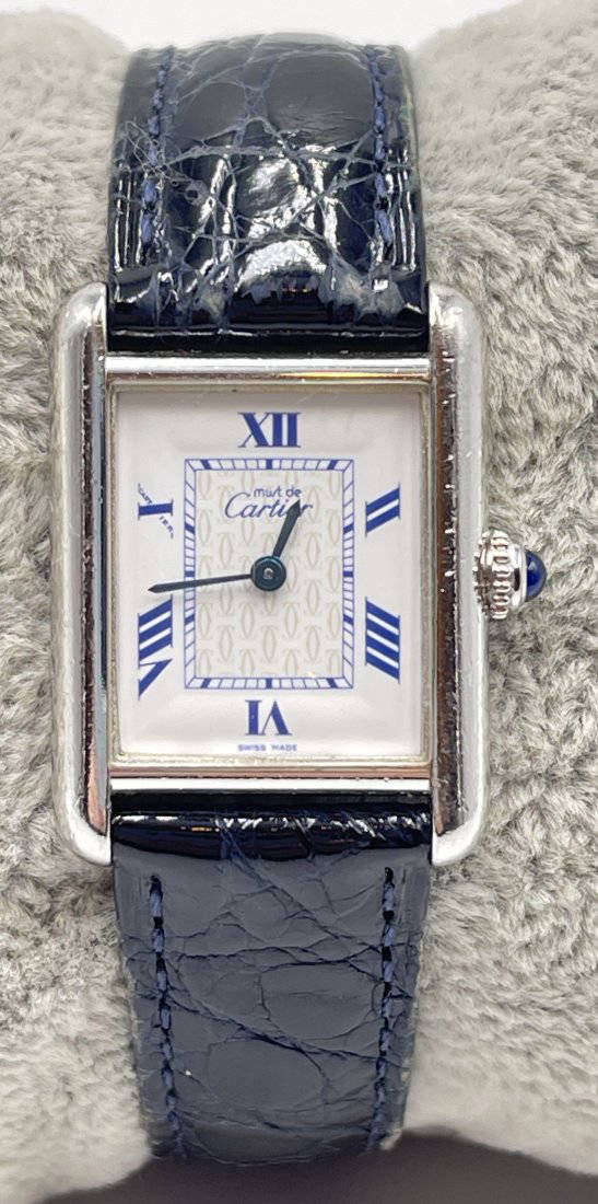 Vintage Cartier Sterling Silver Tank Watch Auction