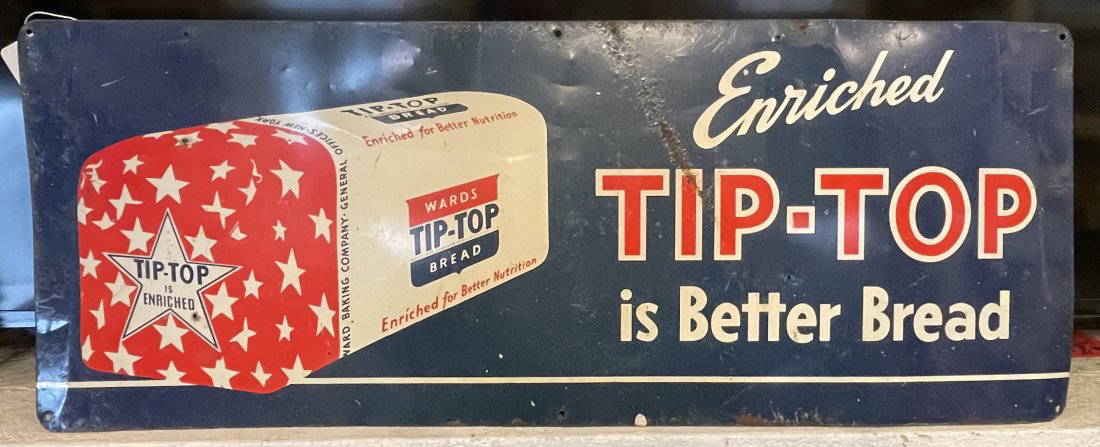 Enriched Tip Top Bread Metal Sign