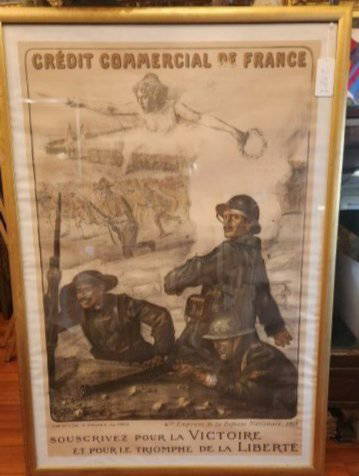 Large Original French Wwi Poster For The Victory Auction