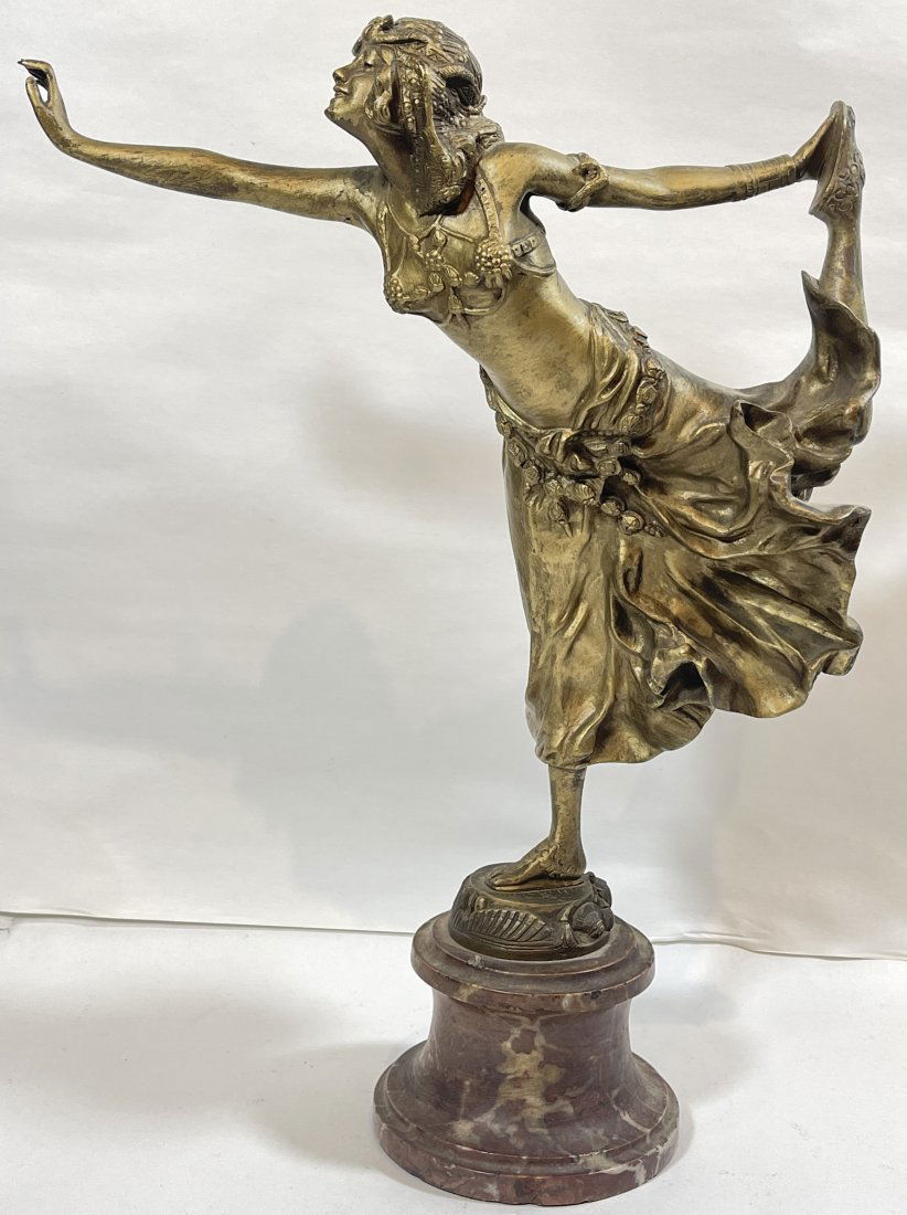 Jr Colinet Art Deco Bronze Woman Dancing Auction