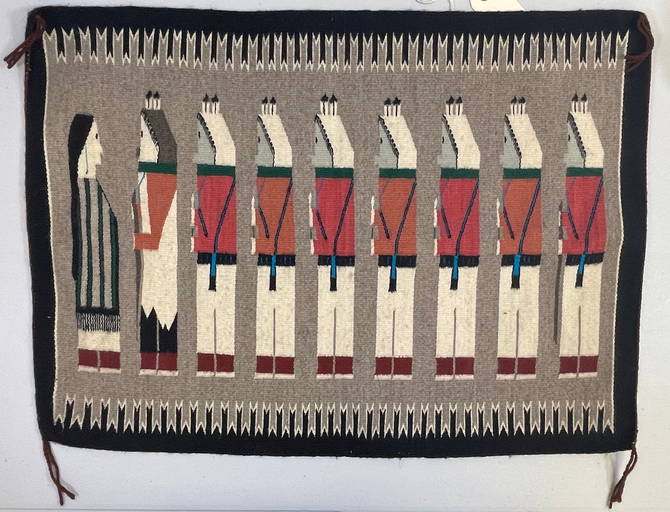 Navajo Chinle Yei Be Chai Weaving Rug Mattie Begay