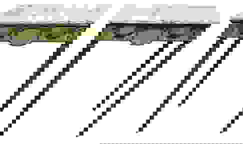 Pair George Iii Parcel Gilt & Paint Decorated Side Tables Auction