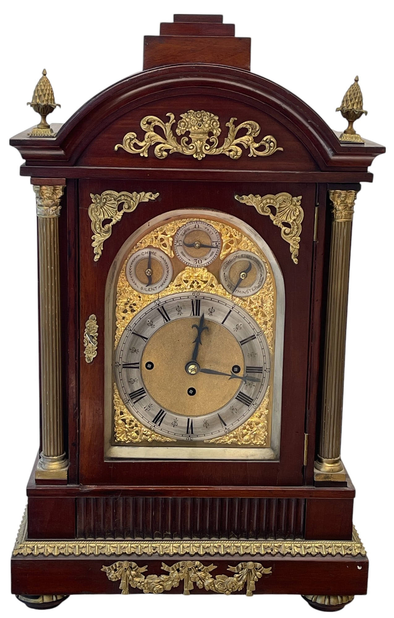 19c Bronze Mounted Bracket Clock Westminster Chime Double Fusee ...
