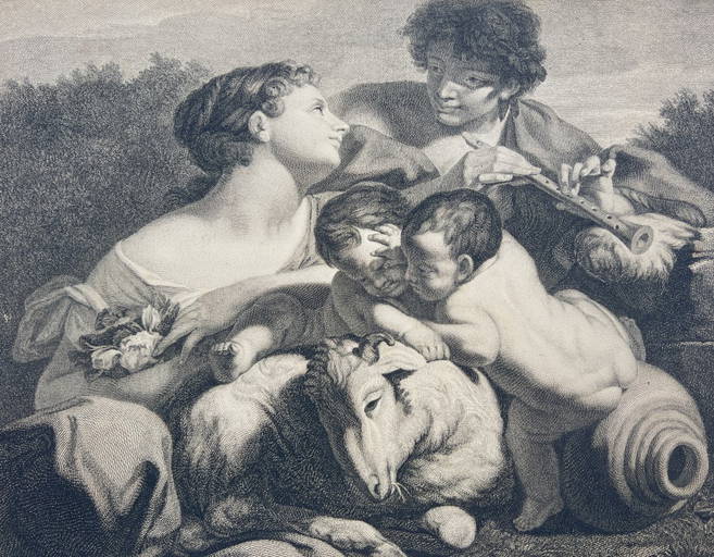 Jean Baptiste Michel A Nymph And Shepherd