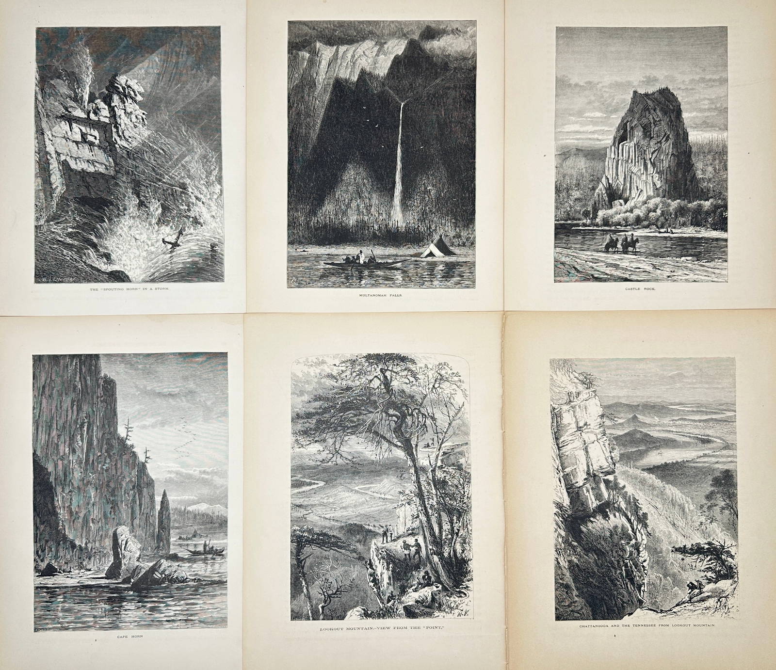 Appleton’s Journal – Set Of 6 Landscape Engravings – American Cliffs ...