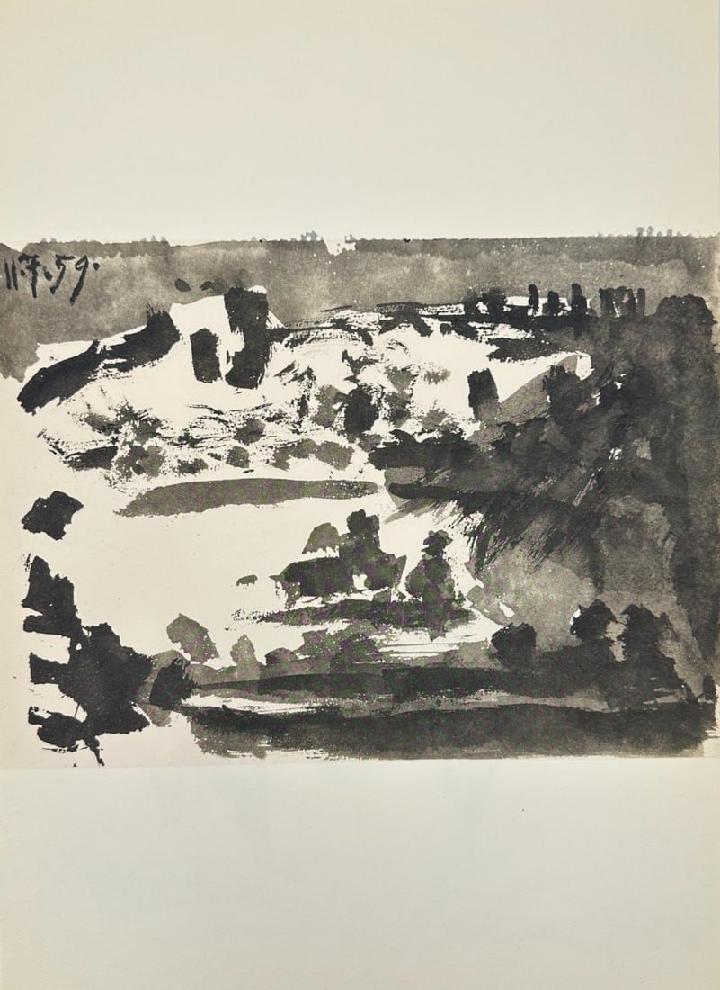 Pablo Picasso (1881–1973) – Landscape With Arena – Ink Lithograph From ...