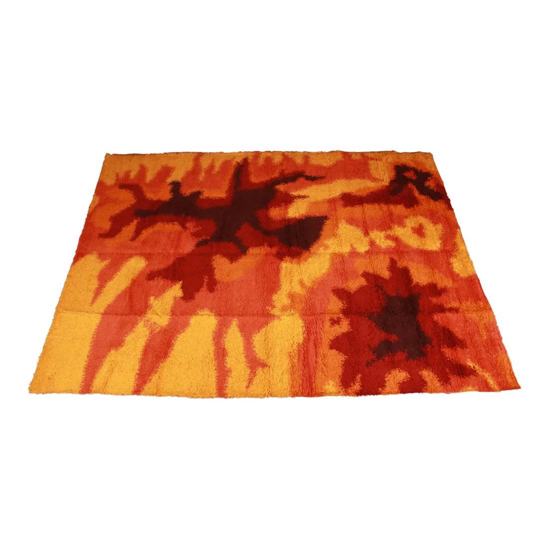 Ege Rya Danish Modern Lava Shag Wool Rug, 1970s Auction