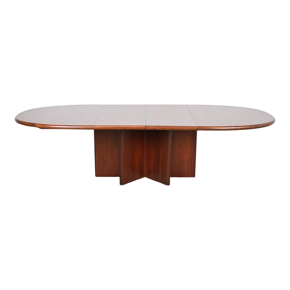 Danish Modern Rosewood Pedestal Extension Dining Table By Ansager Mobler, Newly Refinished