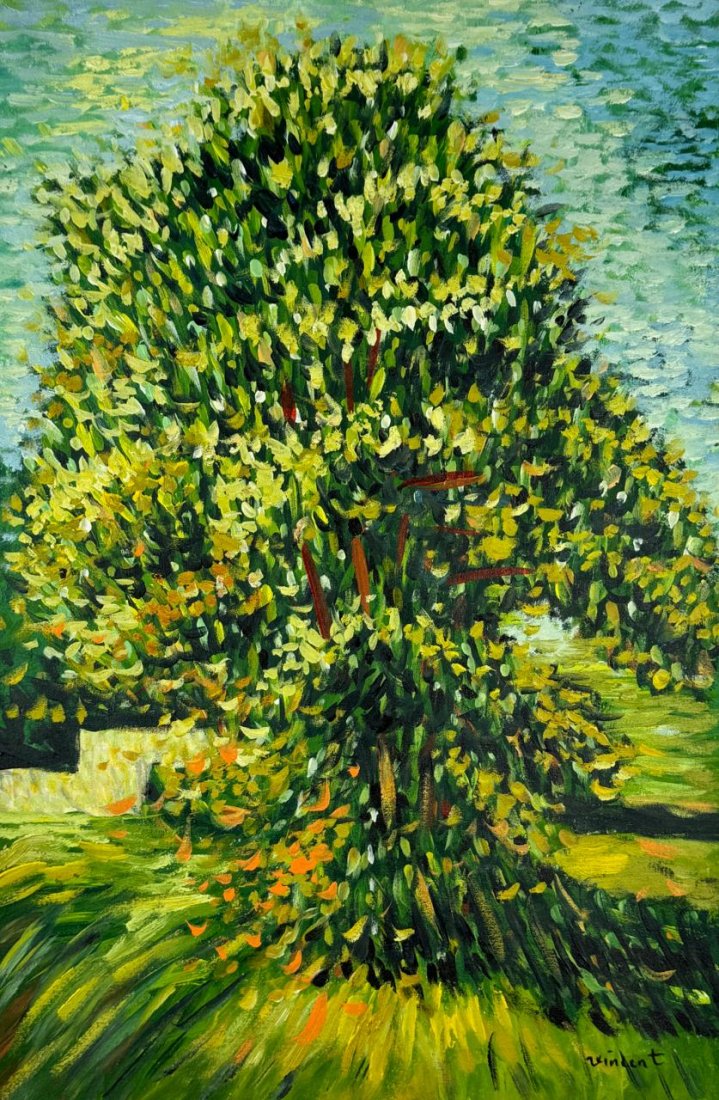 Vincent Van Gogh Dutch (oil On Canvas Painting) In The Style Of Auction