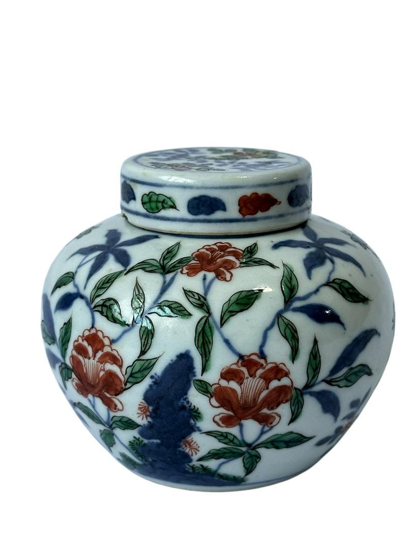 A Chinese Dou-chai Tea Jar, Qing Dynasty Pr. Auction