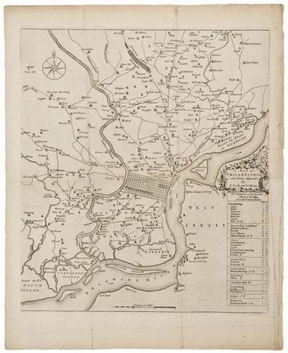 48: SCULL, Nicholas and George HEAP. A Map of Philadel