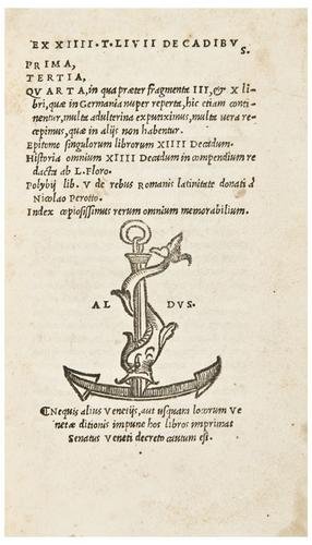 23: [ALDINE PRESS] -- LIVIUS, Titus. [Opera].