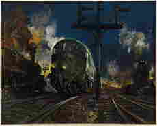 Terence Cuneo (British, 1907-1996) Night Express - Southern Region ...