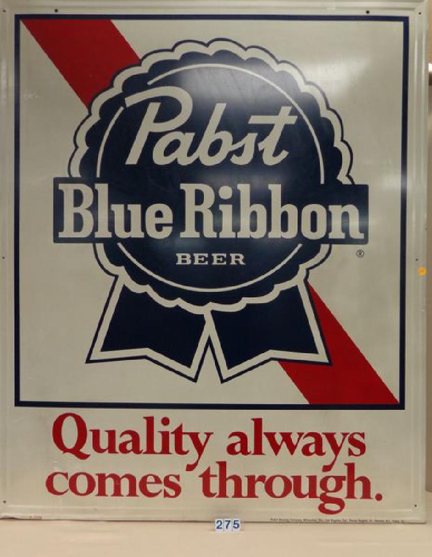 Large Tin Pabst Blue Ribbon