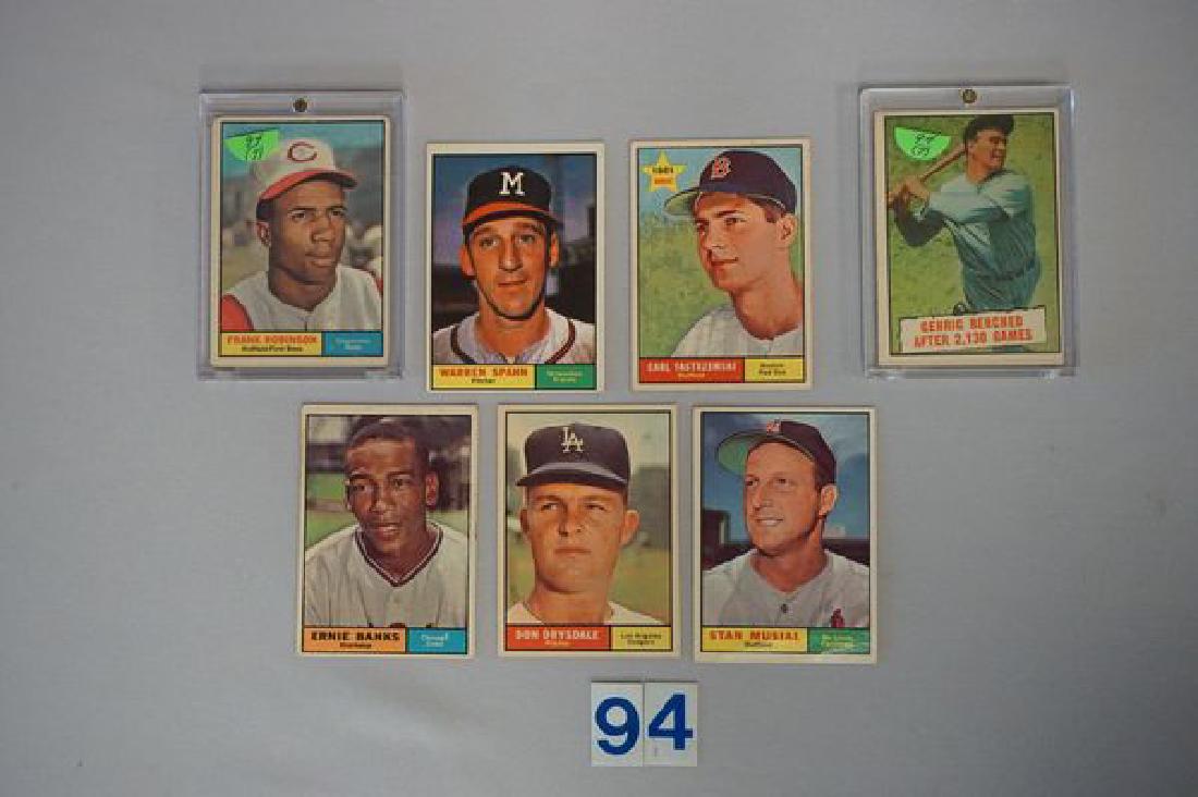 1961 BASEBALL CARD STARS LOT: