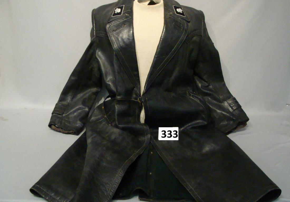 WW II WAFFEN SS LEATHER COAT