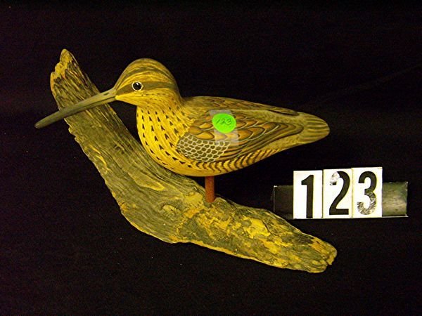 Handcarved Decoy "common Snipe" By Tom Ahern, 1977