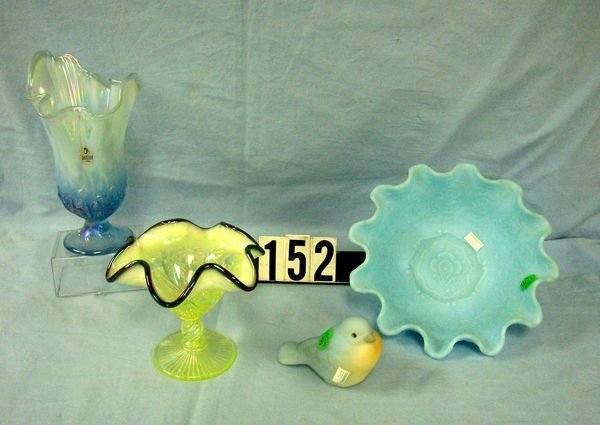 1152: (4 PCS) FENTON GLASS: PERSIAN MEDALLION 8" BLUE S - Jul 19, 2008 ...