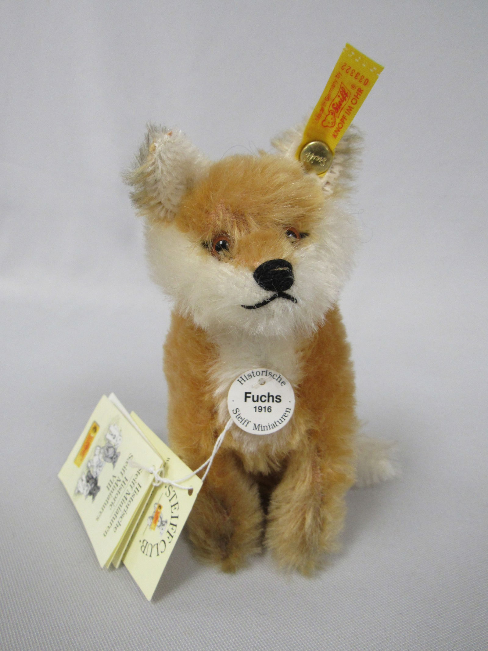 6 In. Steiff Miniatures Fox "fuchs 1916": Auction