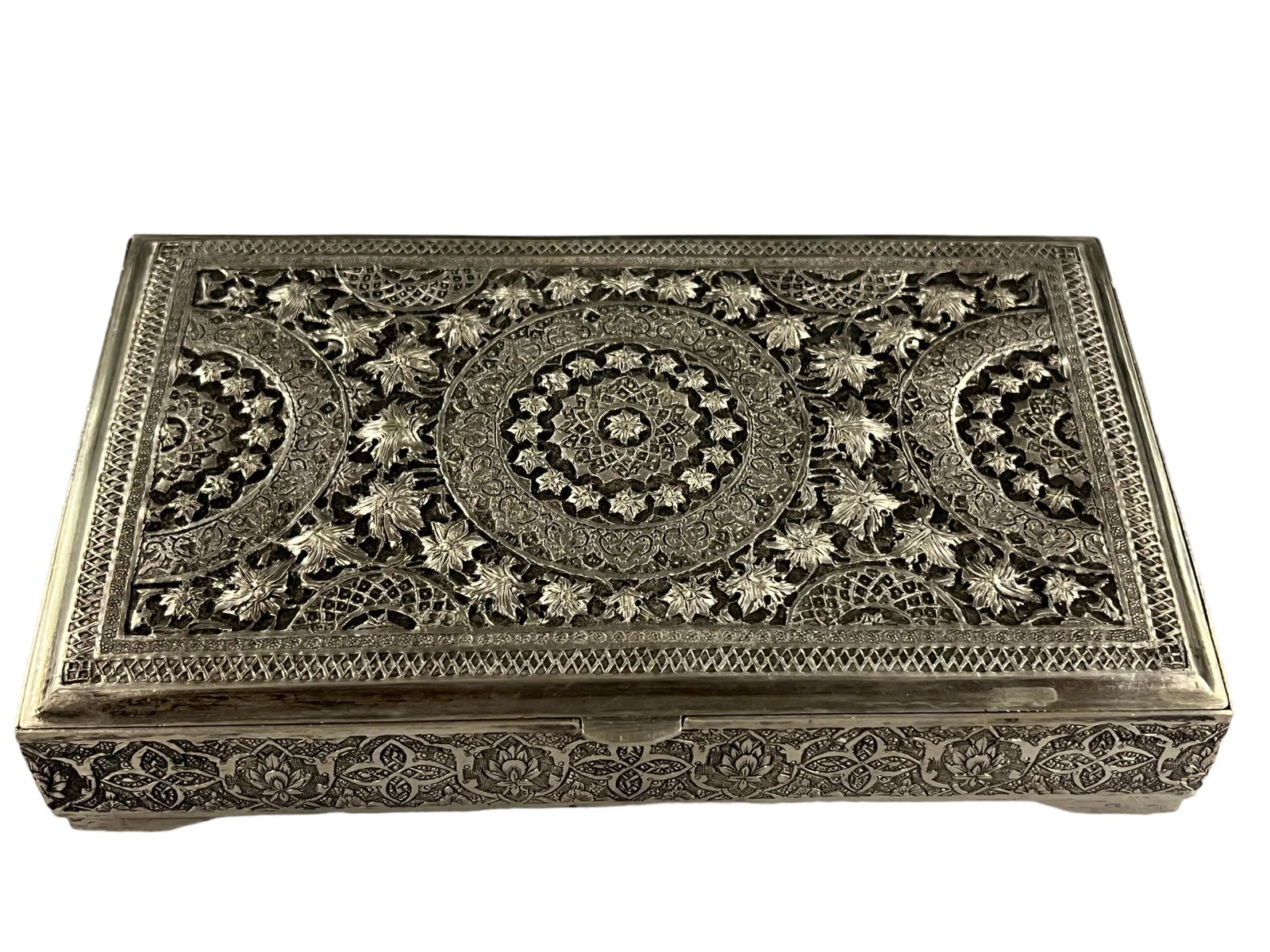 Antique Middle Eastern Silver Repose Box Auction