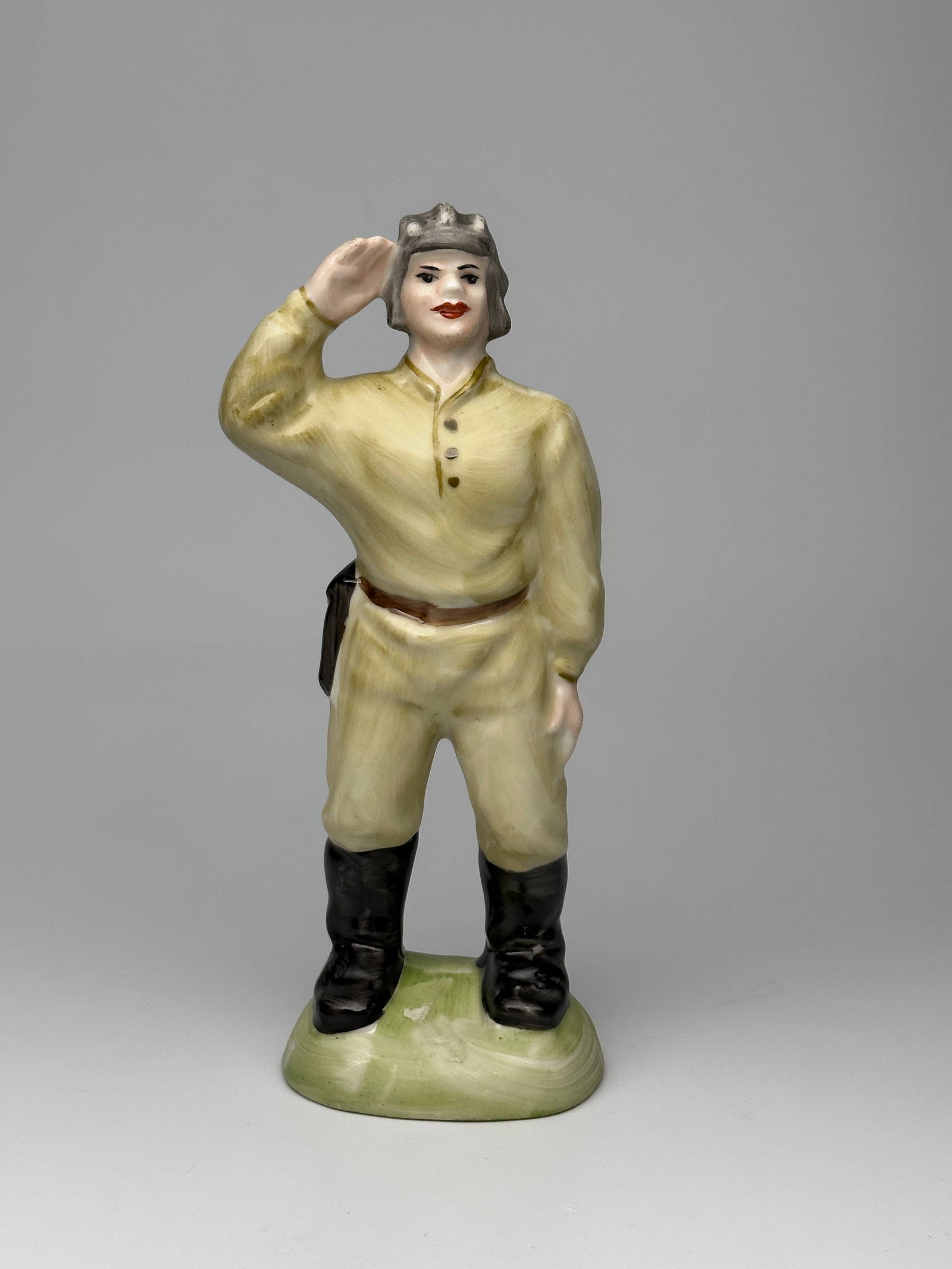 Rare Vintage Soviet Porcelain Wwii Figurine "red Army Tanker" Korosten ...