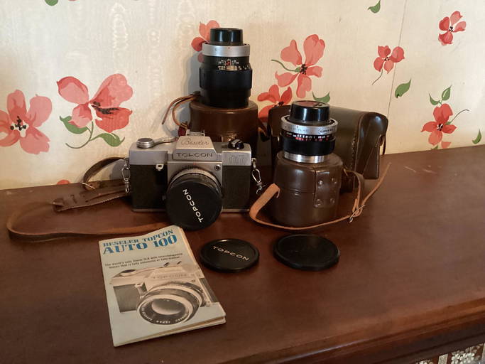 Beseler Topcon Auto 100 Camera With Lenses & Cases
