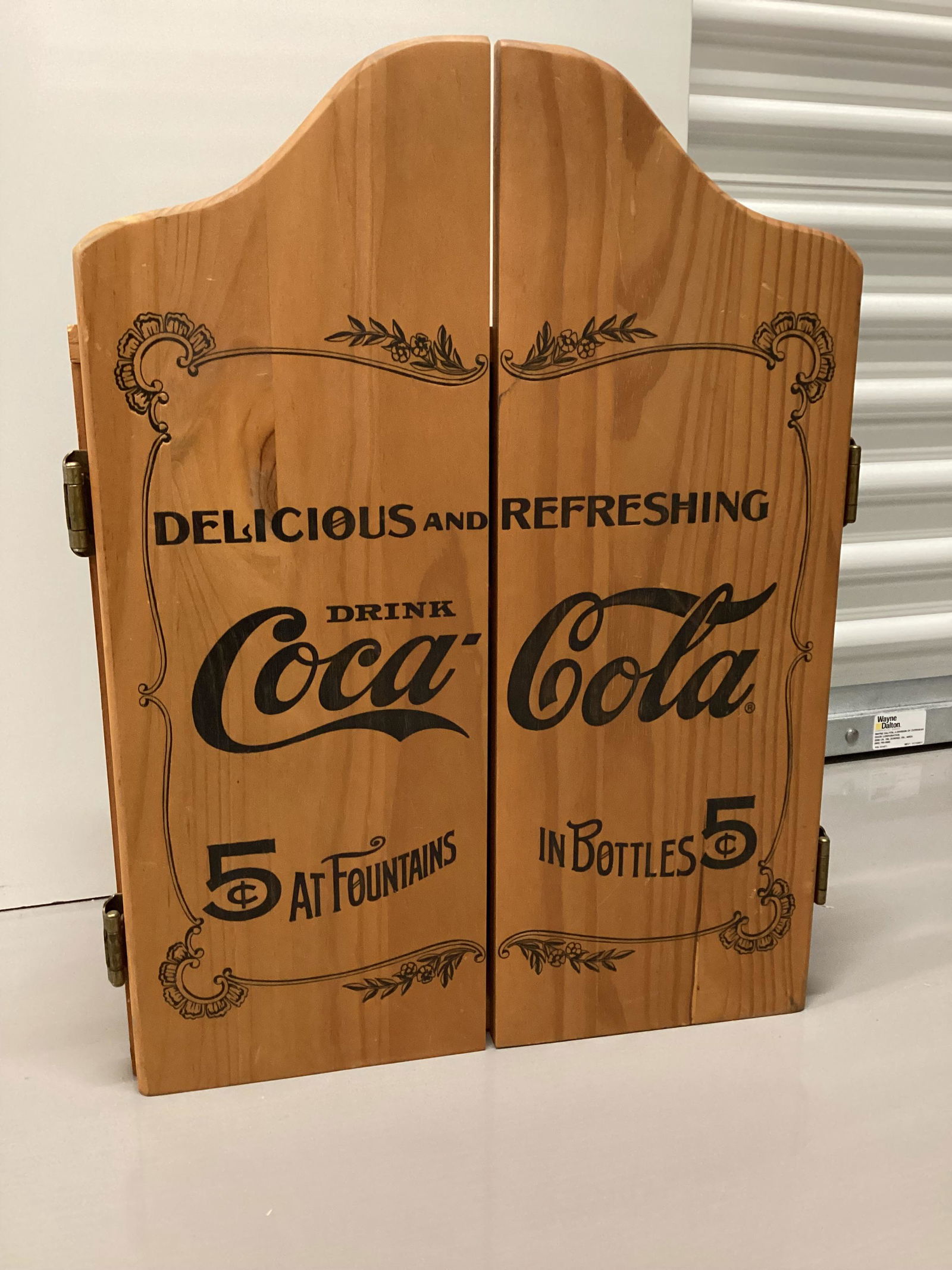 Coca Cola Wood Display Cabinet