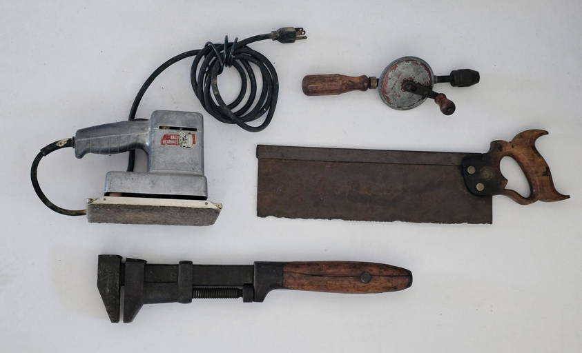 Vintage Sander And Antique Tools