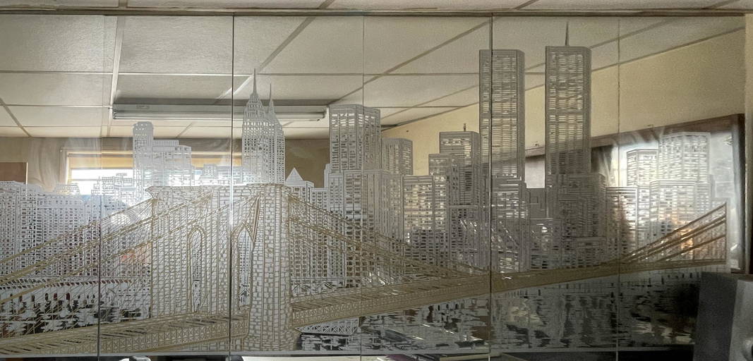 Nyc Skyline Mirrors With Twin Towers