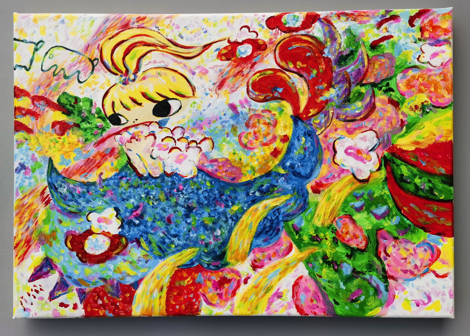 Ayako Rokkaku Japanese Acrylic Painting On Canvas