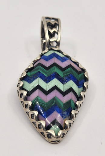 Carolyn Pollack For Relios Jewelry, Inlay Sterling Silver Pendant