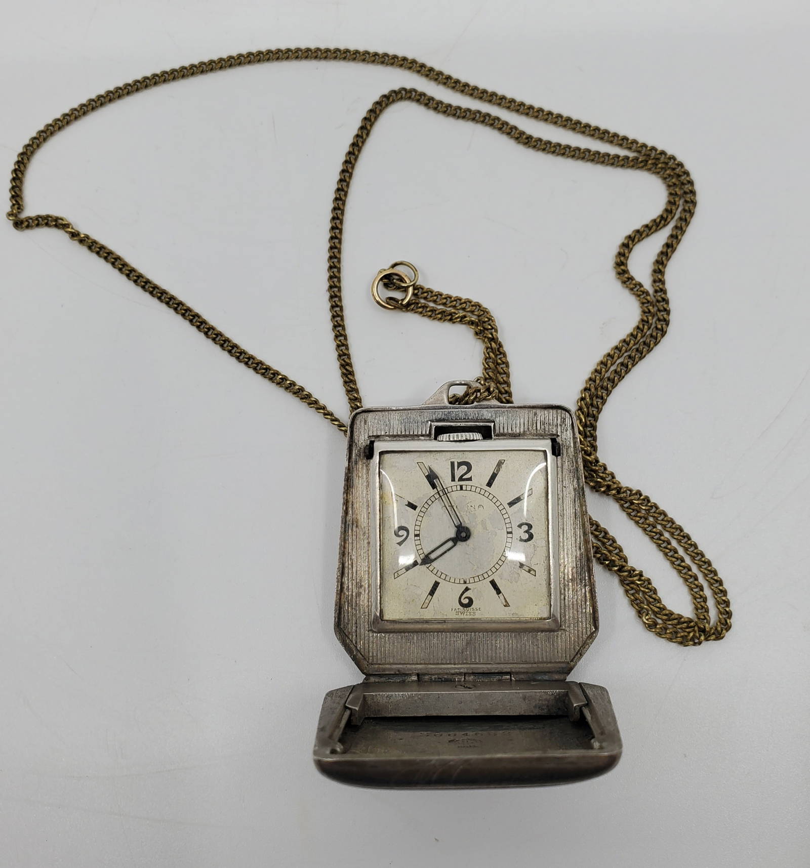Art Deco Eterna .935 Silver Watch Pendant Auction