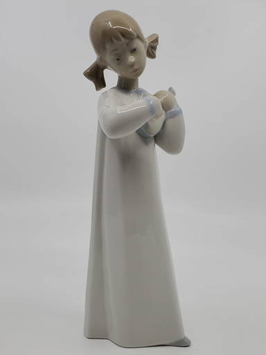 Lladro, Young Girl Playing Mandolin Porcelain Figurine, Hand Signed By ...