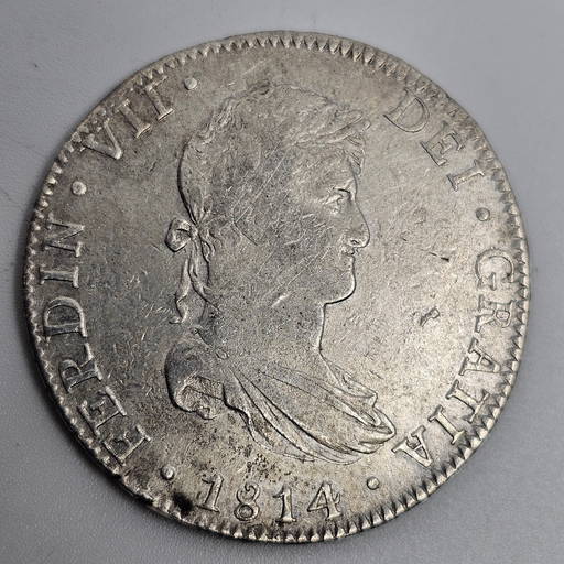 Mexico 1814 J. J. Spanish Colonial 8 Reales Silver Coin