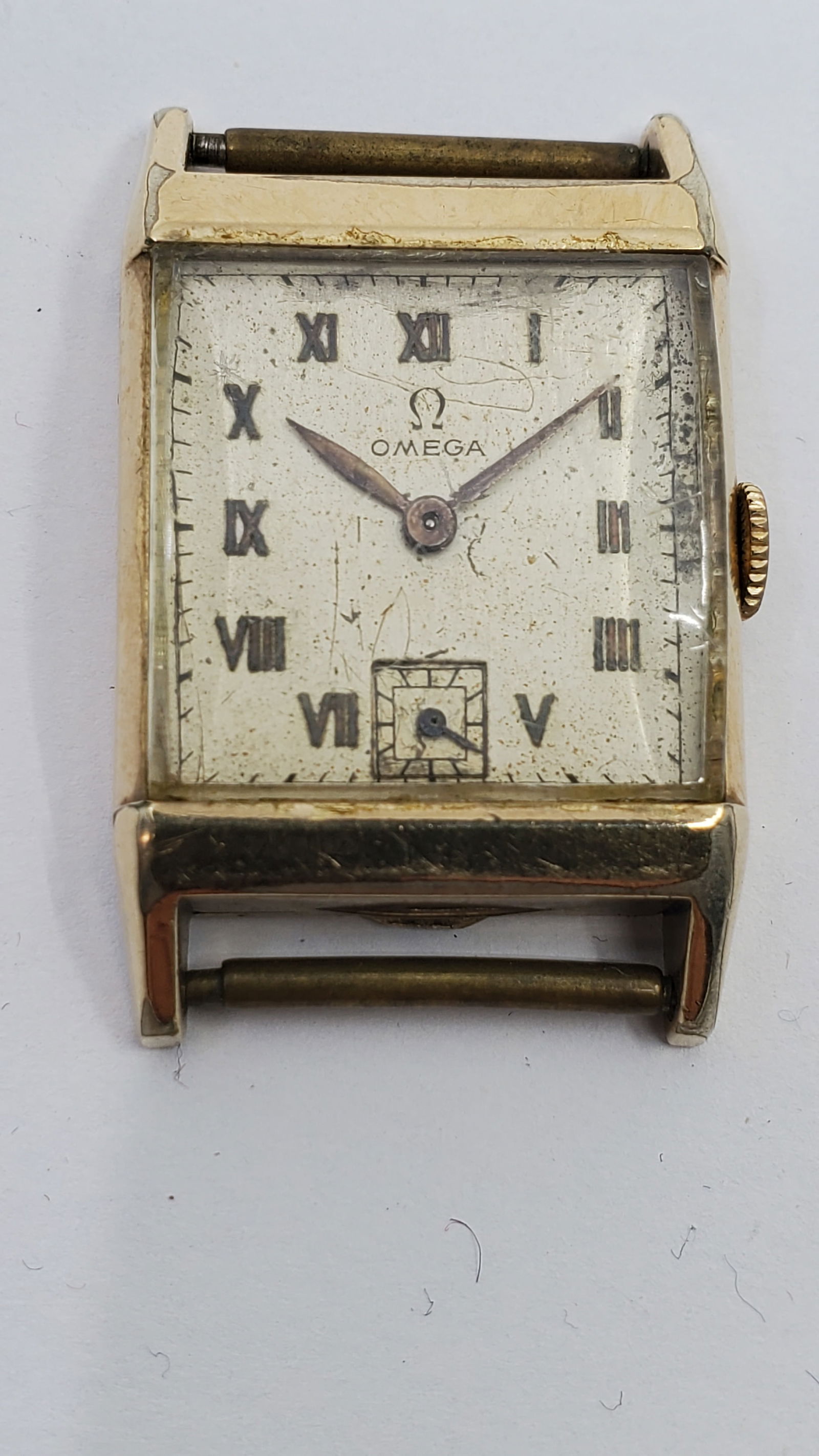 Square Omega Watch 1940's 17j Auction