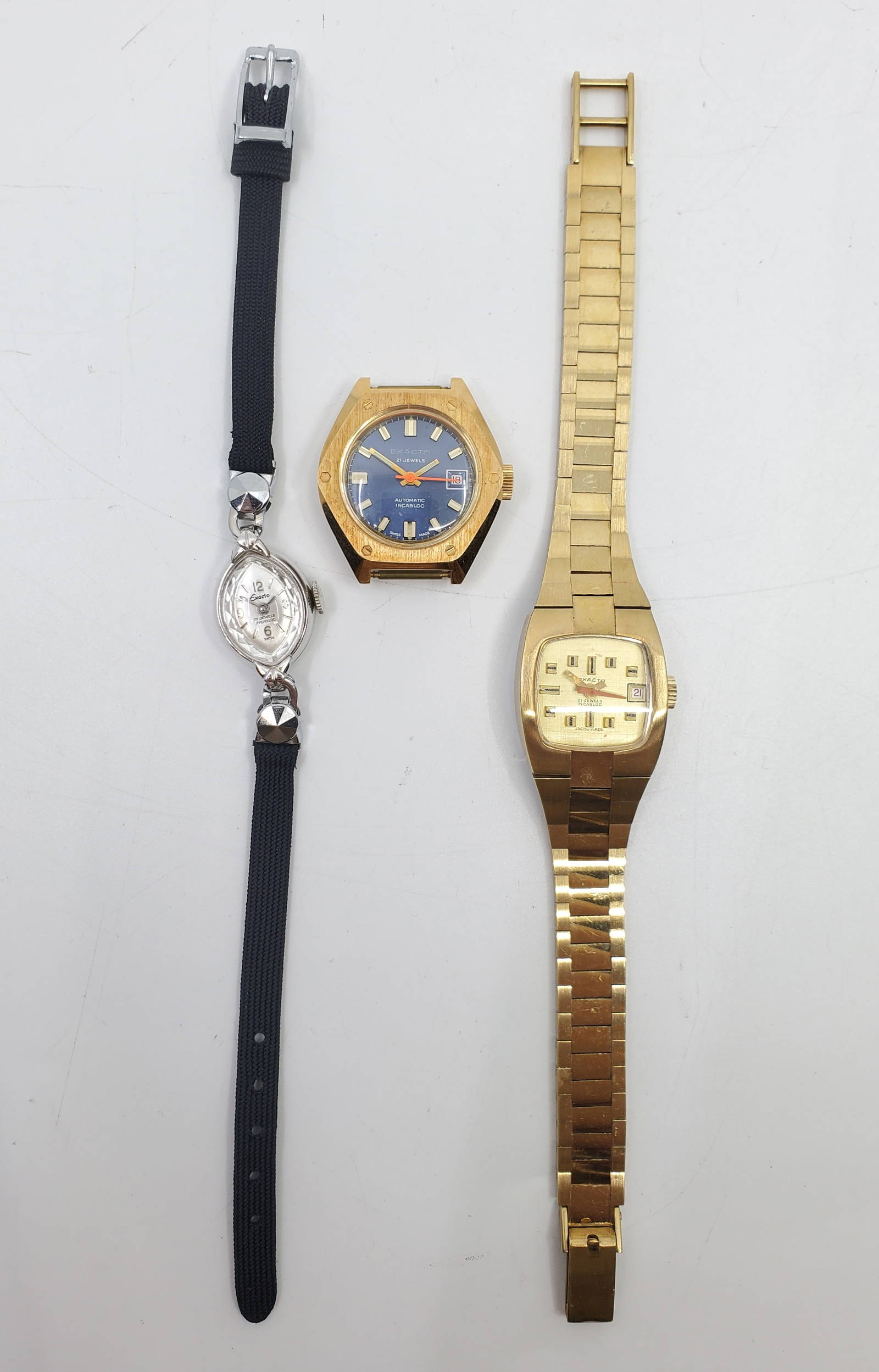 Exacto Swiss 3 Ladies Mechanical Watches Auction