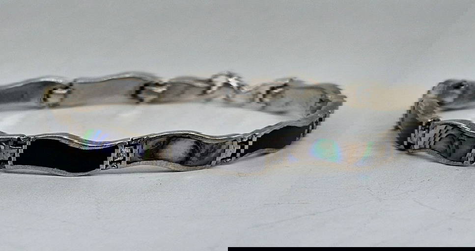 Sterling Silver Mother Of Pearls Bracelet