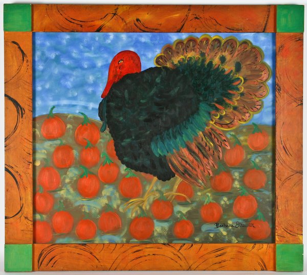 139: Barbara Strawser, Folk Art Turkey Painting