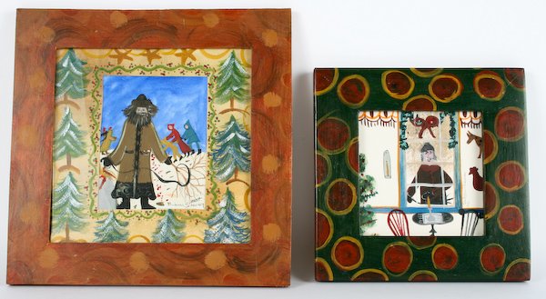 2: Barbara Strawser, Pair of Folk Art Holiday Paintings - Dec 05, 2009 ...